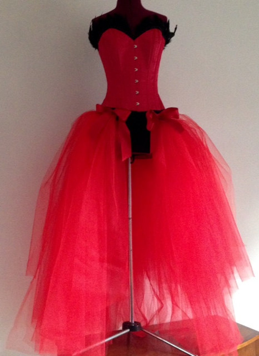 Red Tulle Bustle With Satin Bows - Etsy