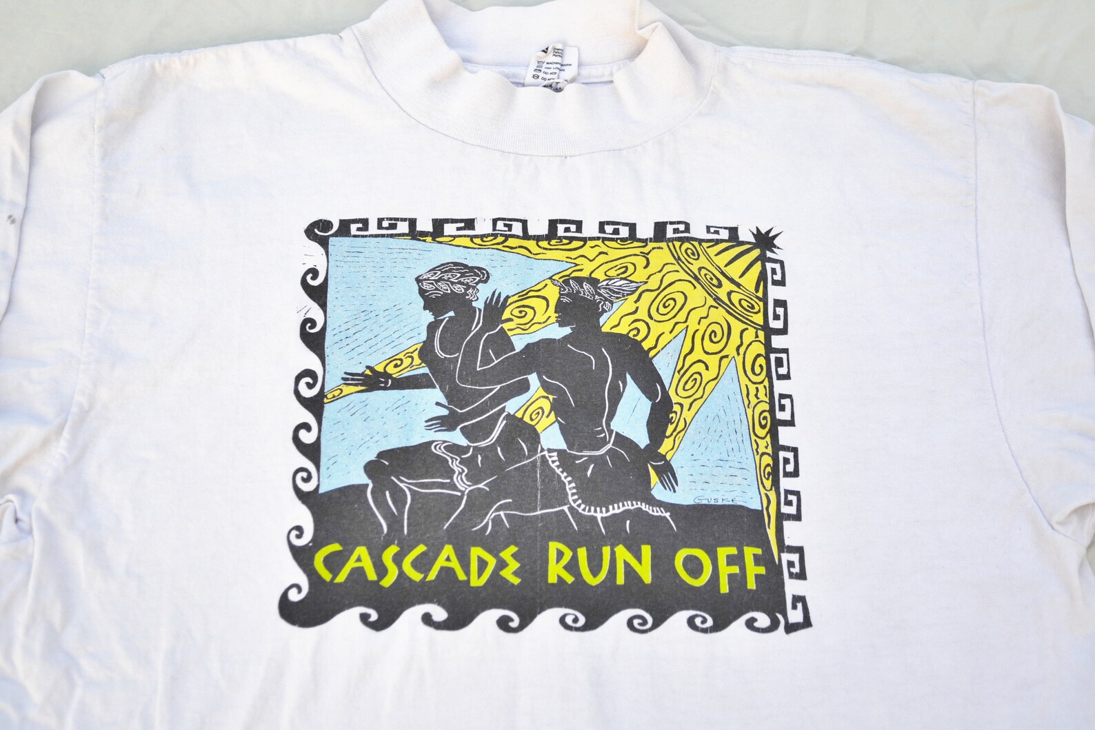 Rare 80's 90's Cascade Run off Race Long Sleeve Shirt T-shirt Size M ...