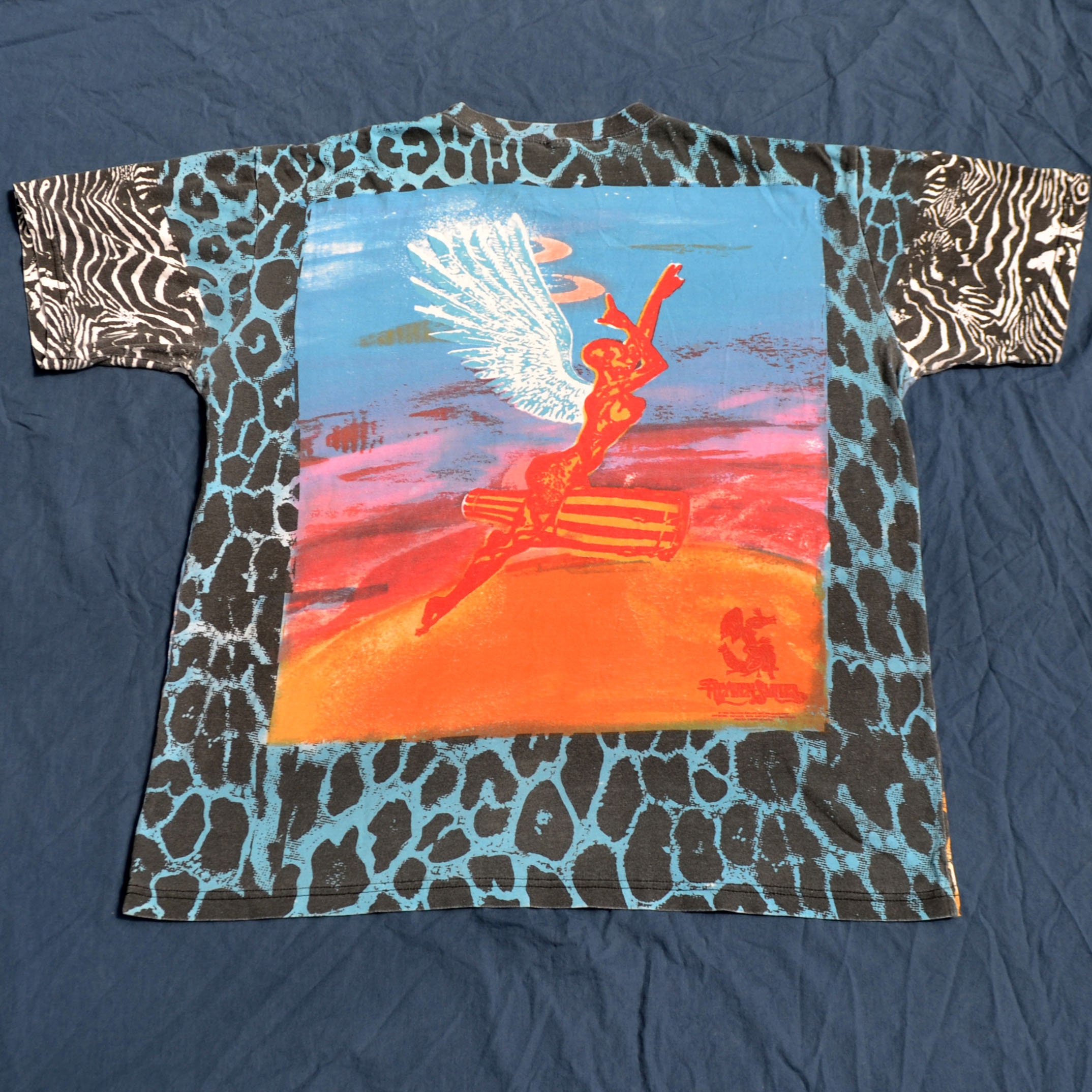 Rare 1995 Santana Heavens Smile All Over Print Shirt Size XL Rare 1995 Santana Heavens Smile All Over Print Shirt Size XL