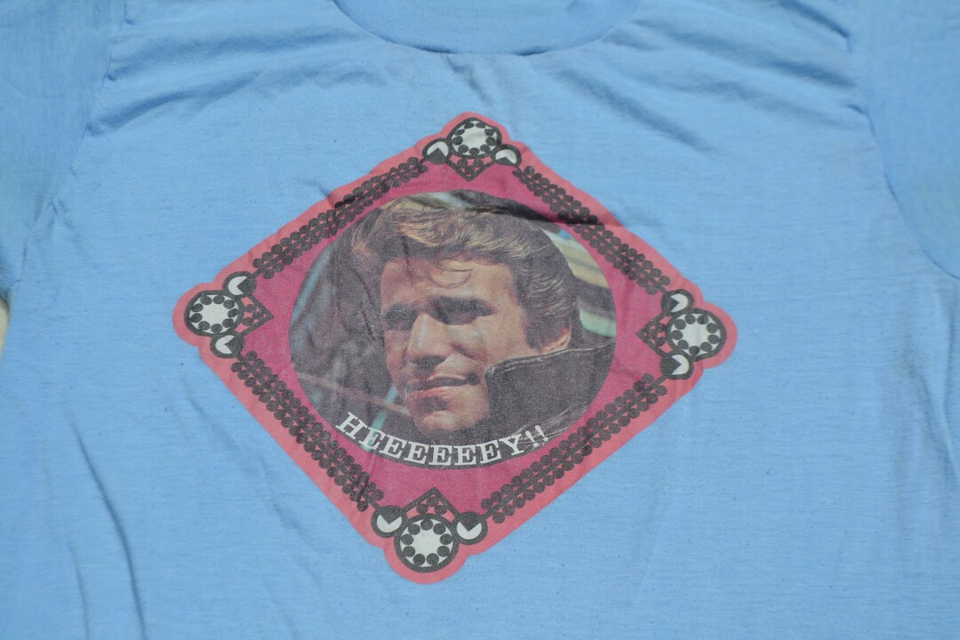 70's the Fonz Happy Days Iron on Shirt T-shirt Size S Baseball Jersey ...