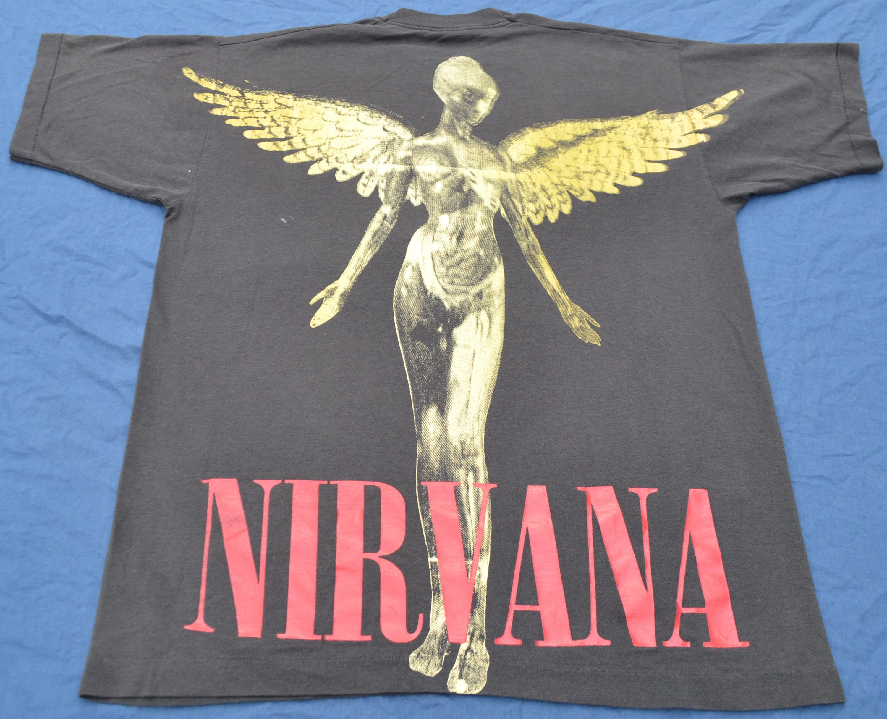 Rare 90's Nirvana Shirt Size L T-shirt Kurt Cobain Rock Tee Rare 90's Nirvana Shirt Size L T-shirt Kurt Cobain Rock Tee