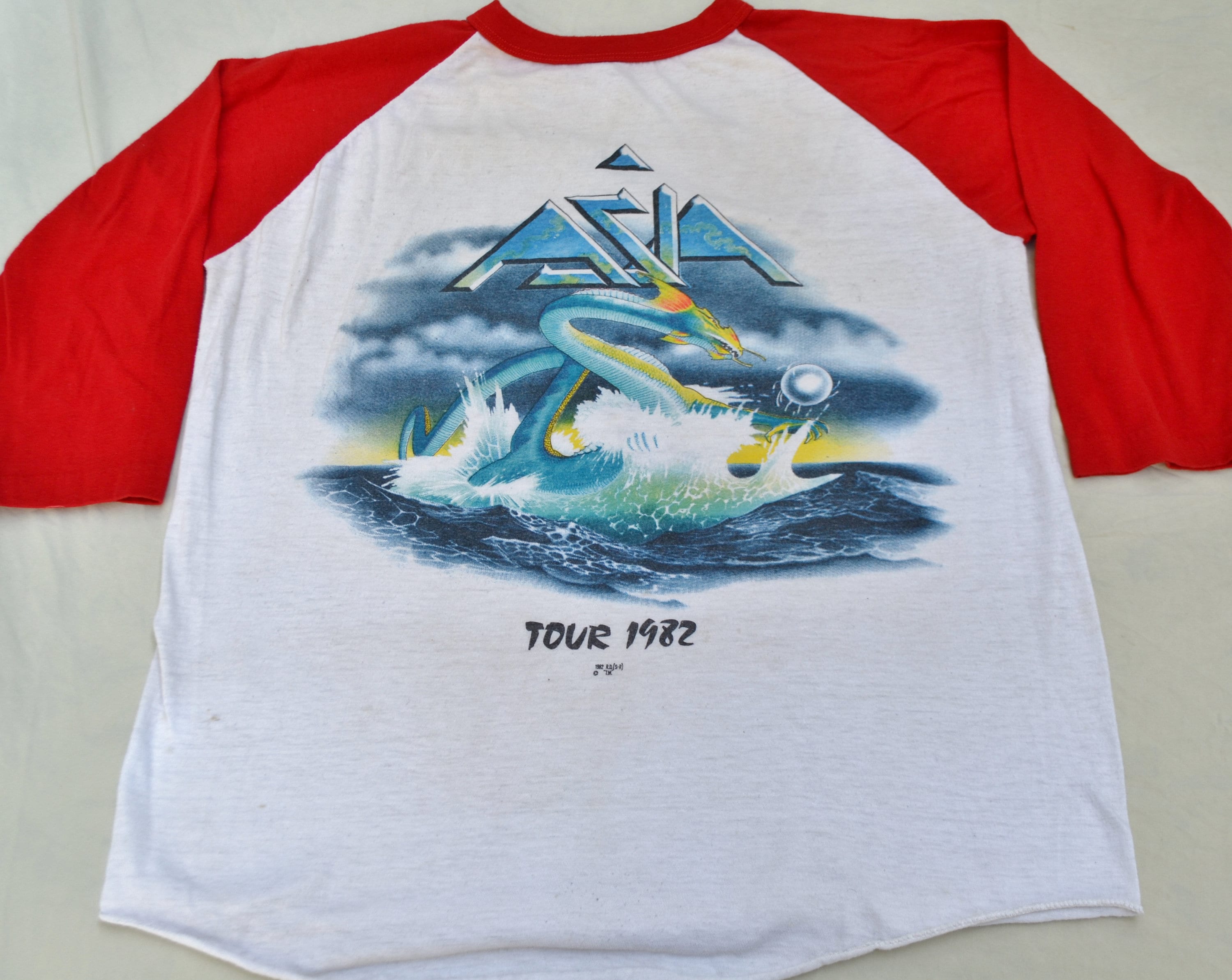 1982 Asia Tour Shirt Size L T-shirt Classic Rock Jersey Hard Rock ...