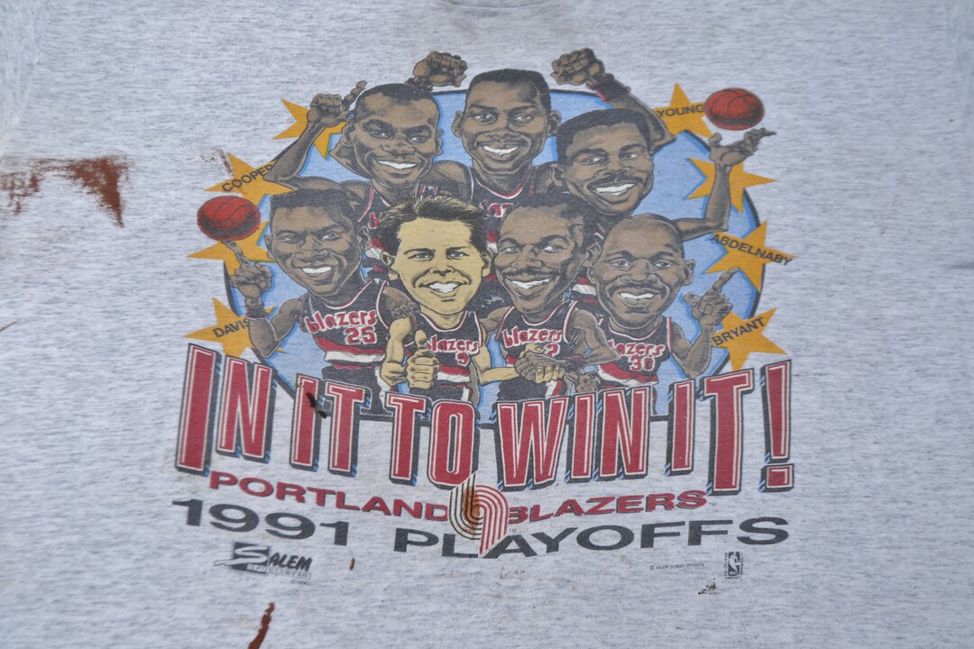 Thrashed 1991 Portland Trailblazers Playoff Cartoon NBA Playoffs ...