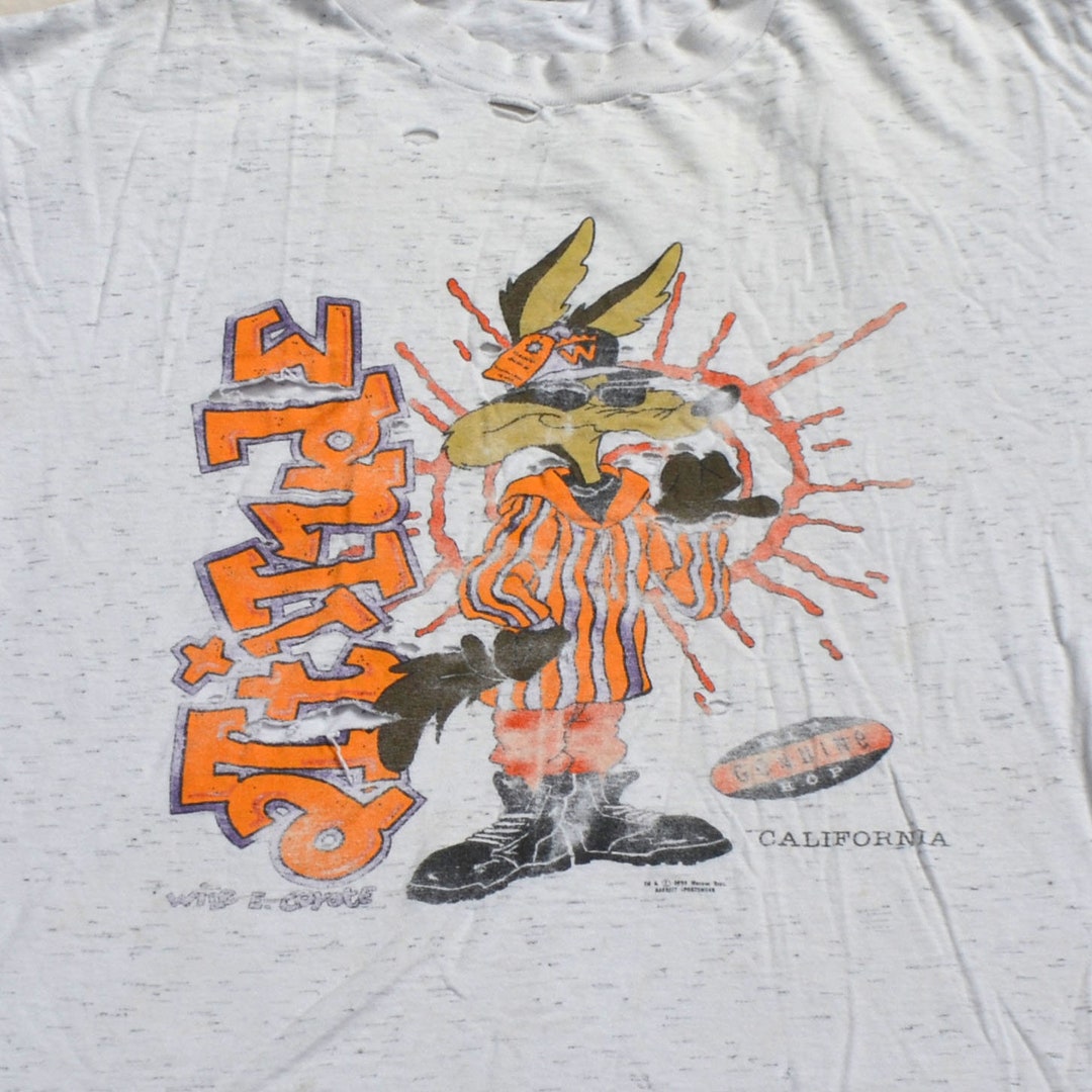 Thrashed 1993 Hip Hop Wile E Coyote Vintage Shirt Size XL Tee Shirt ...