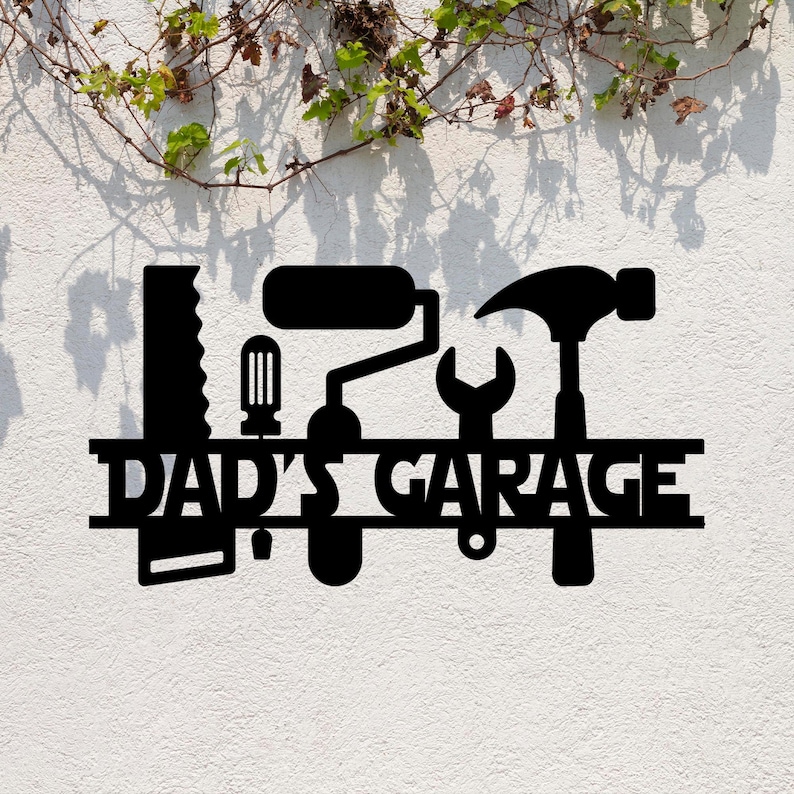 Personalized Workshop Metal Sign, Custom Garage Wall Art, Tool Shop ...