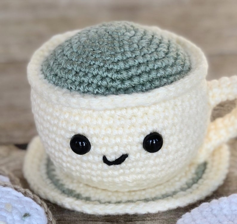 Crochet Tea Cup and Saucer-amigurumi Tea Cup-crochet - Etsy