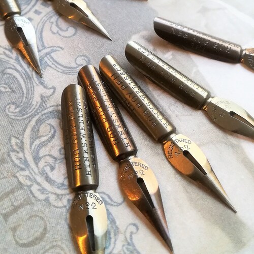 VINTAGE DIP PEN Fountain Pen Pen Nibs Bronze Antique 10 | Etsy