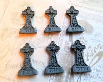 9 Tombstone Graveyard Stone Gravestone Headstone Miniature Mini Tiny ...