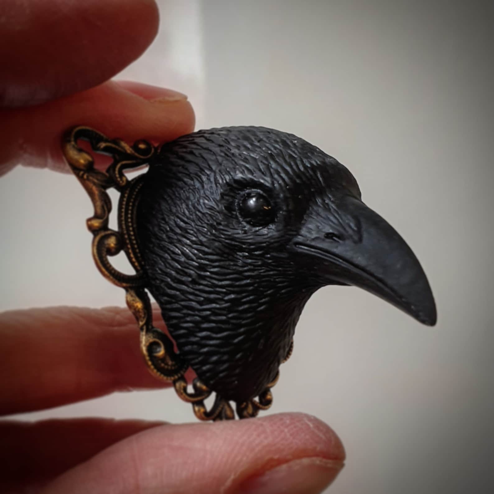 Black Raven Head Resin Cabochons, Taxidermy Animal Style (5 Pieces) - Etsy