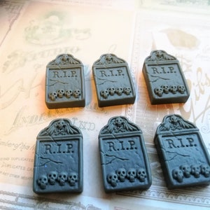 6 Tombstone Graveyard Stone Gravestone Headstone Miniature Mini Tiny ...