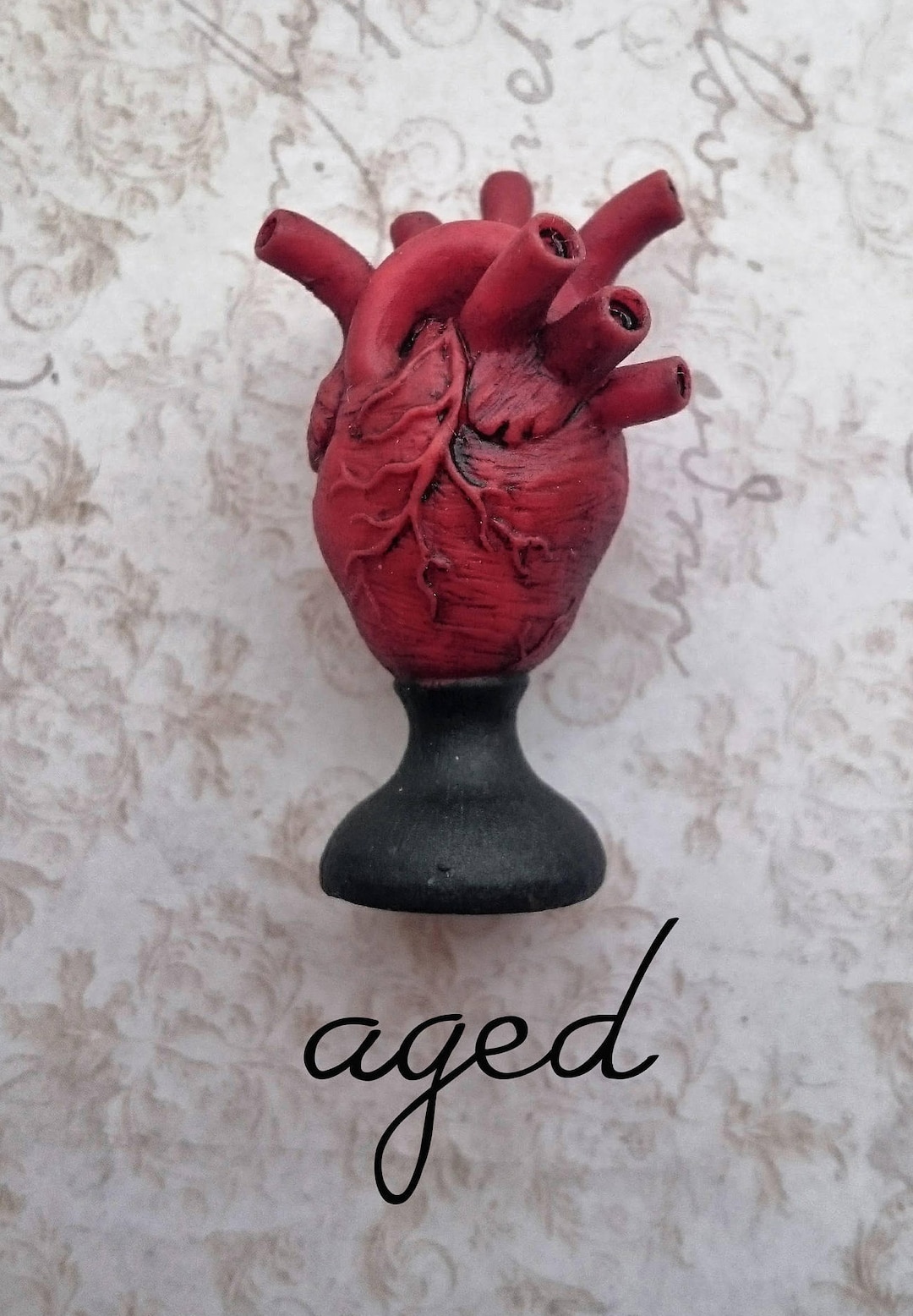 Heart on Pedestal Miniature - Miniature Human Heart on Pedestal Made of ...