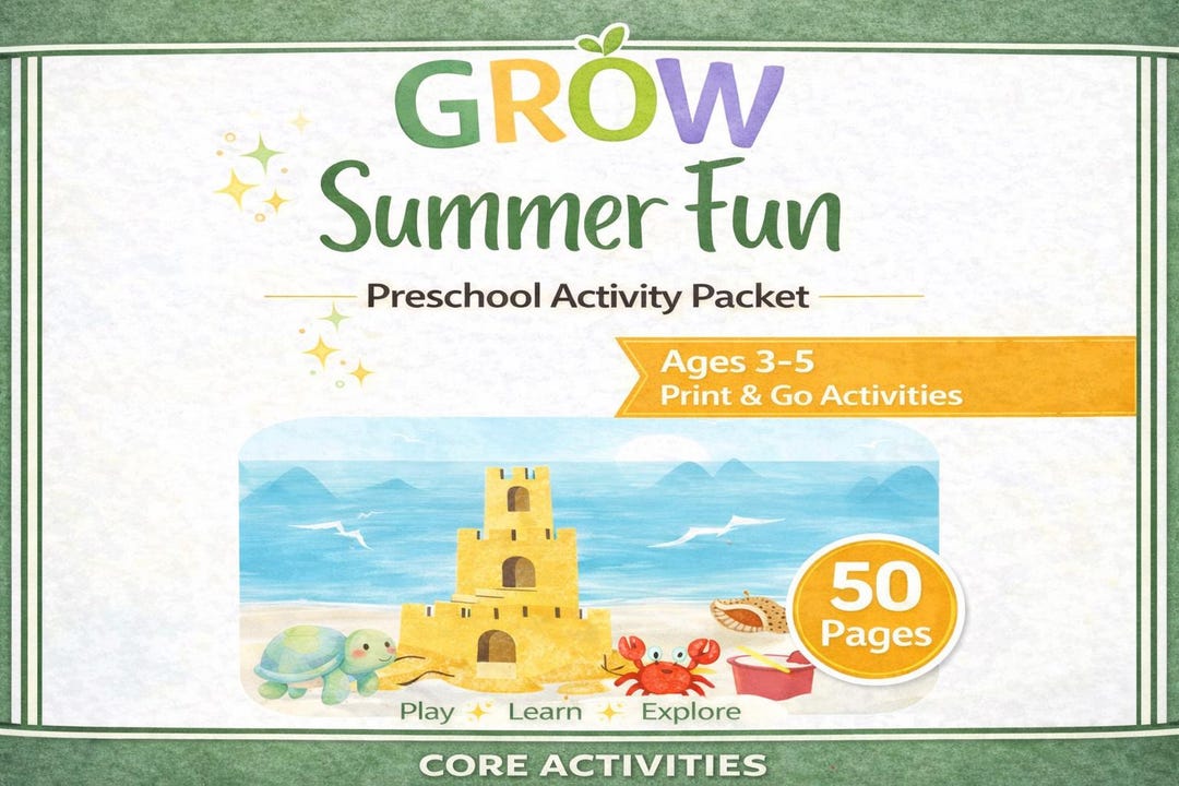 Summer Preschool Activity Packet | Beach Theme Learning Binder (digital ...