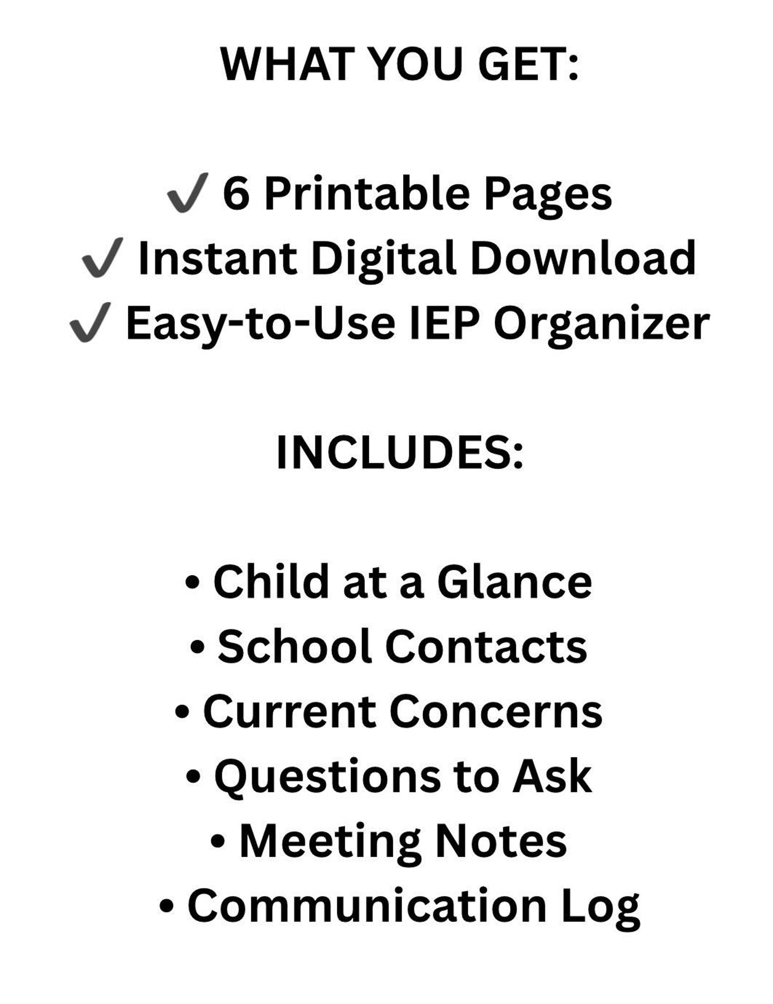 IEP Planner and Binder for Parents | Special Education Organizer ...
