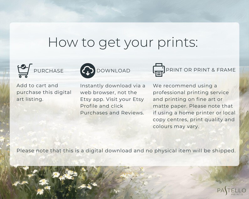 Coastal Floral Sunset Beach Wall Art Digital Download, Pastel Twilight ...