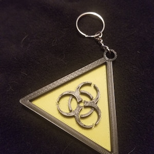 Warning Biological Waste Hazard Keychain - Etsy