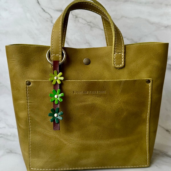 Leather Keychain - Etsy