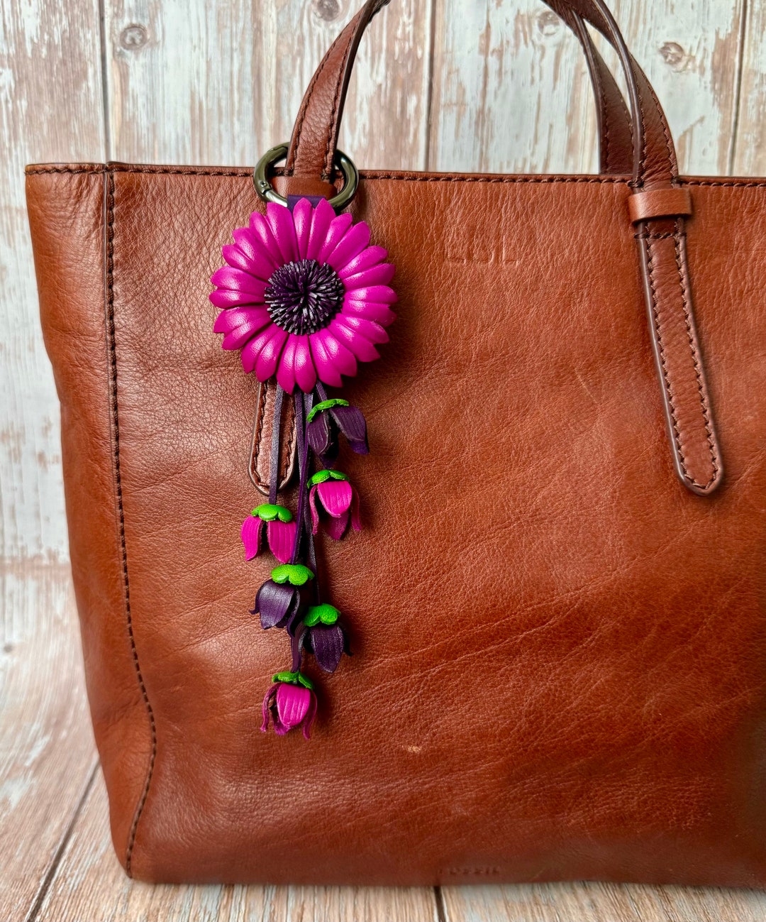 Bella's Colorful Keychain and / or Bag Charm in Purple Pink - Etsy
