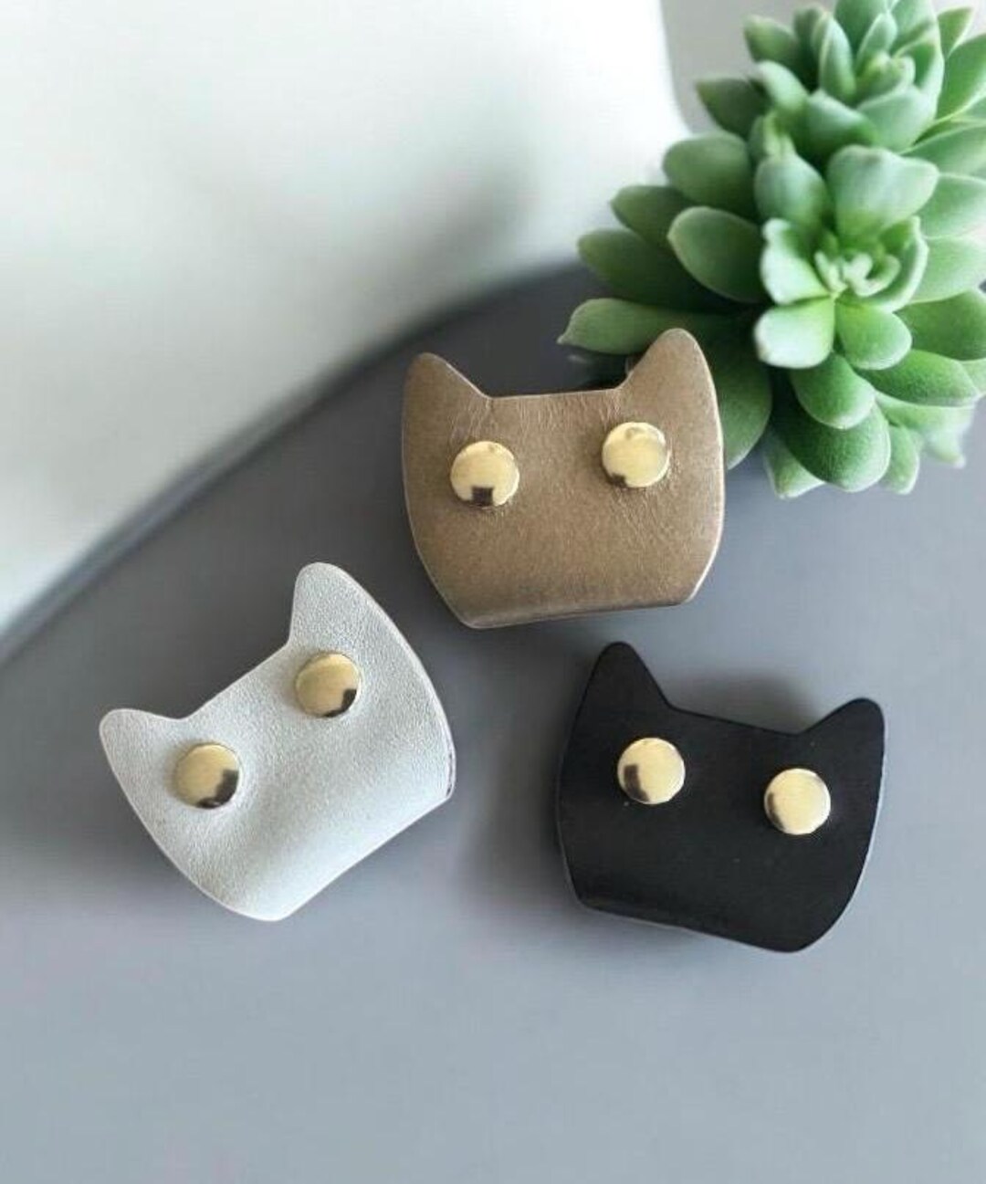 Upcycle Fun Leather Earbuds, Cord Holder - CATS - Etsy