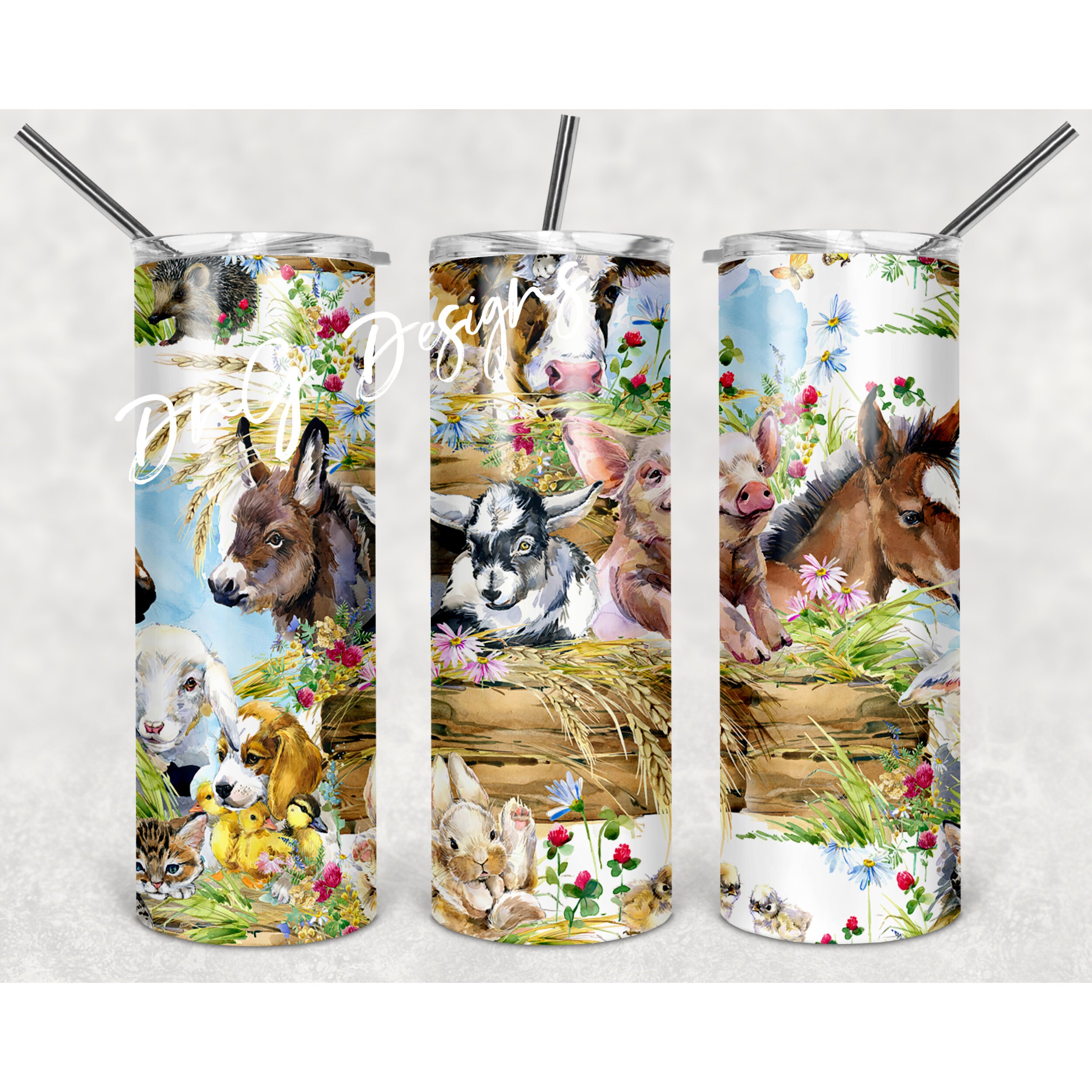 Farm Animal Tumbler/ Tumbler/ Farm Life/ 20oz Skinny Tumbler / | Etsy