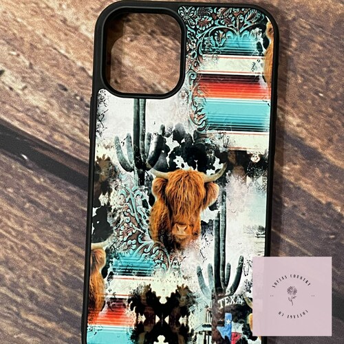 Cow Print Phone Case Cowgirl Hat Phone Case Cowboy Phone - Etsy
