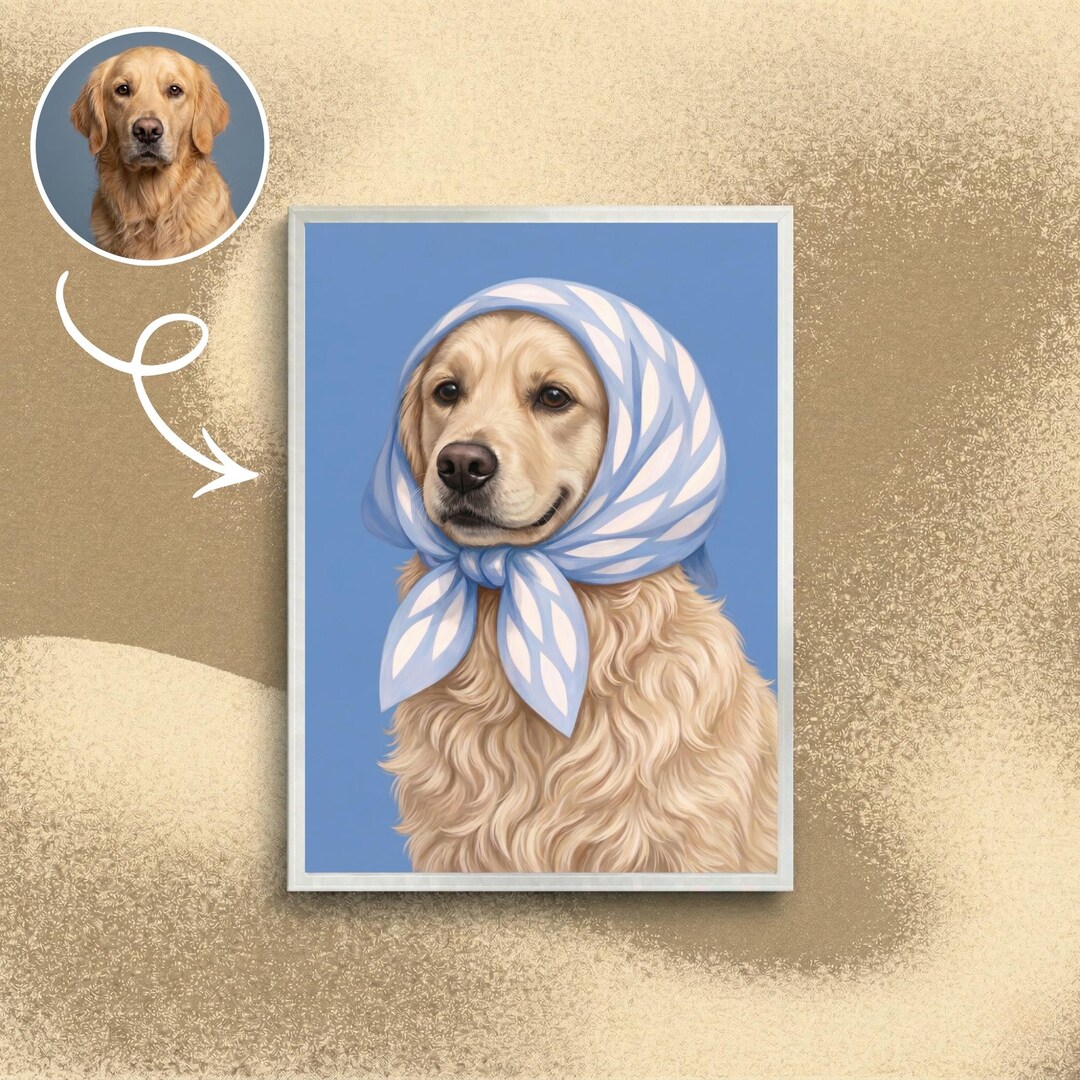 Art personnalisé pour portrait d'animal de compagnie : décoration photo ...