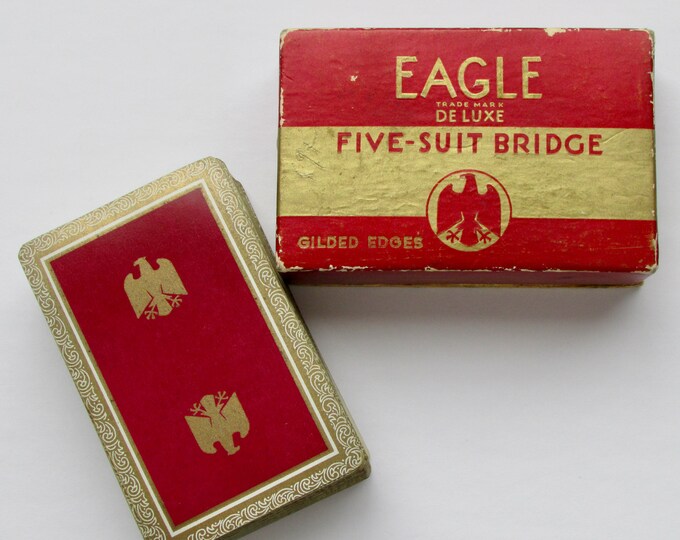 Eagle Five-suit Bridge Playing Cards Single Deck USPCC 1940 *hard to ...