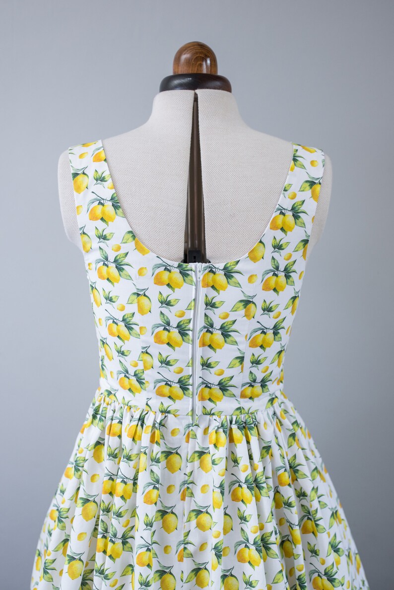 Lemons Dress-50s Pin up Rockabilly | Etsy