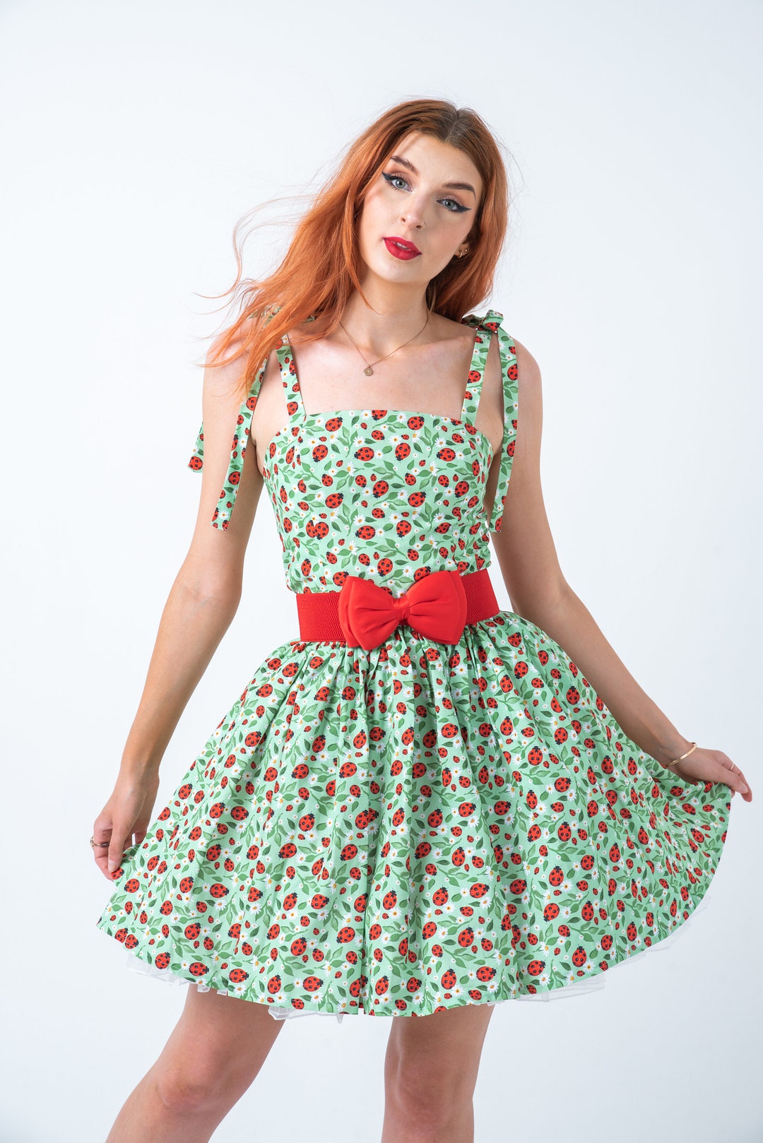 Ladybird Dress-50s Pin up Summer - Etsy