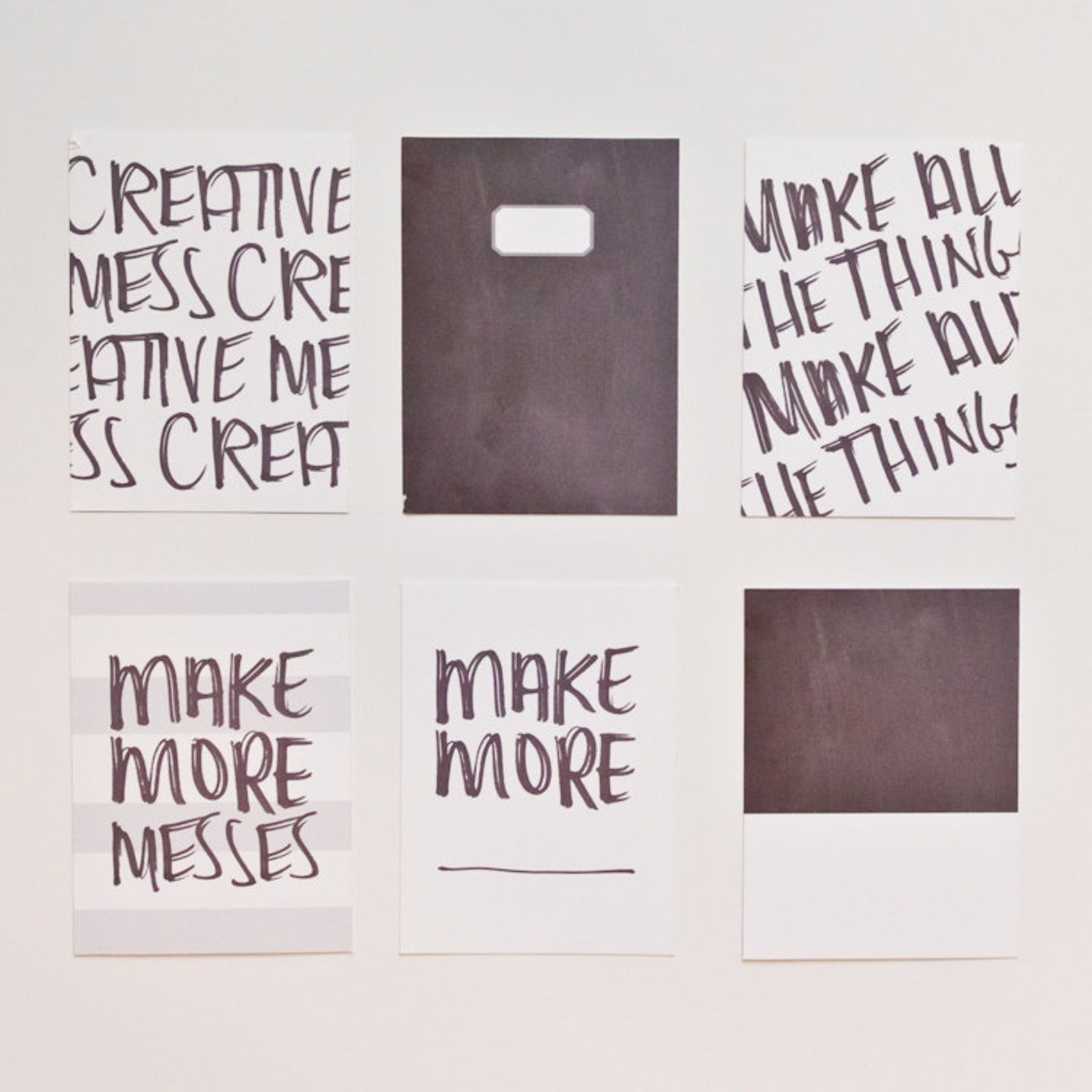 Digital Journal Cards - Creative Mess Card Set - Etsy