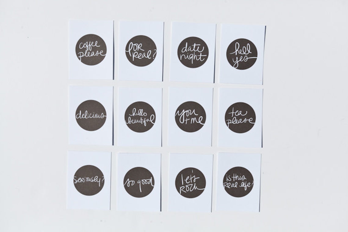 Digital Journal Cards Word Stamps No.5 - Etsy