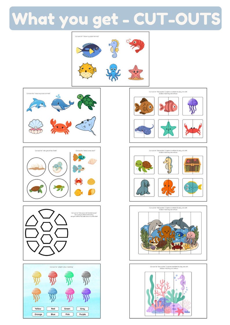 Ocean Busy Book Printable for Toddlers and Preschoolers - Etsy