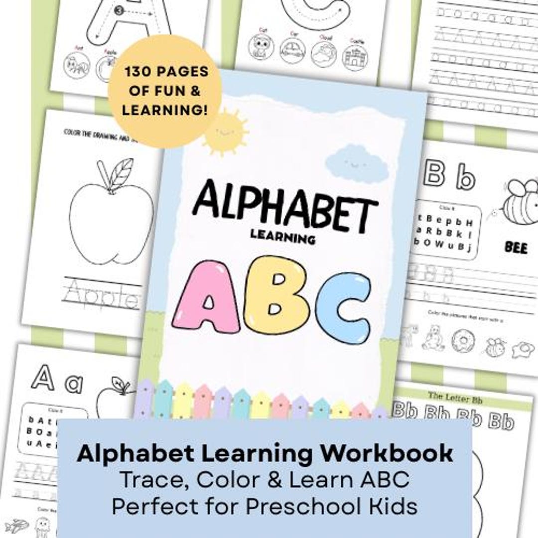 Alphabet Workbook for Kids | ABC Printable PDF | Tracing, Writing ...