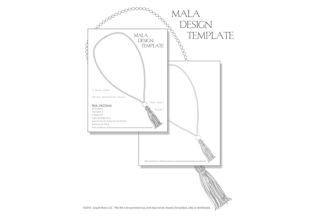 Mala Design Template - Etsy