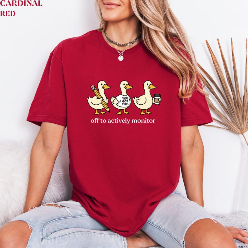 Funny Duck T-shirt, Actively Monitor, You Got This, Coffee Top - Etsy