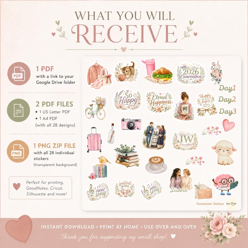 2026 JW Eternal Happiness Convention Stickers Printable Bundle Digital ...