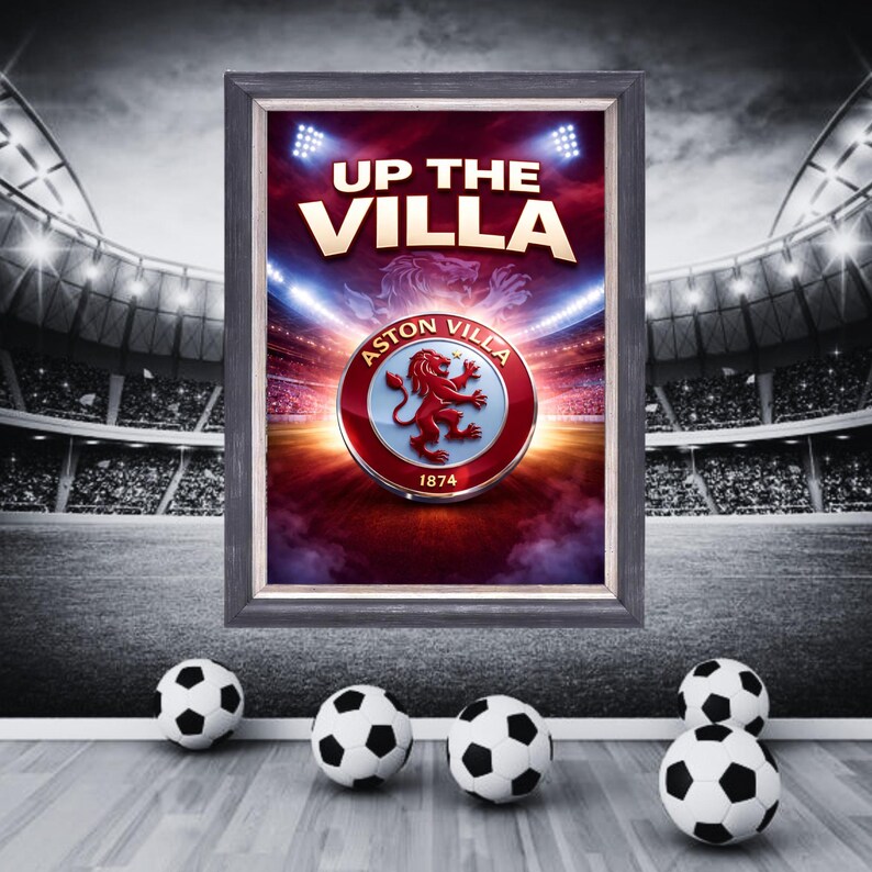 Aston Villa - up the Villa - New 2026 Design - Digital Download ...