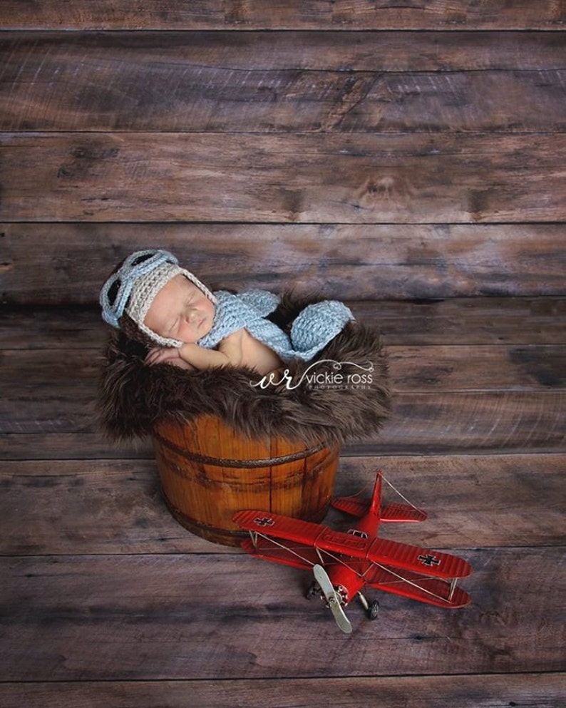 Newborn Aviator Hat 3 Piece Set Aviator Goggles Scarf | Etsy