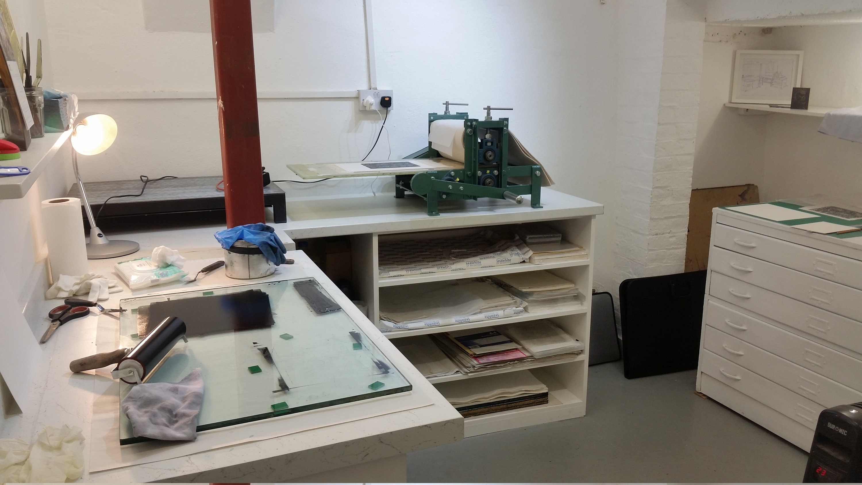 Allotment Life- Linocut Original Print of Decorative Busy Allotment ...