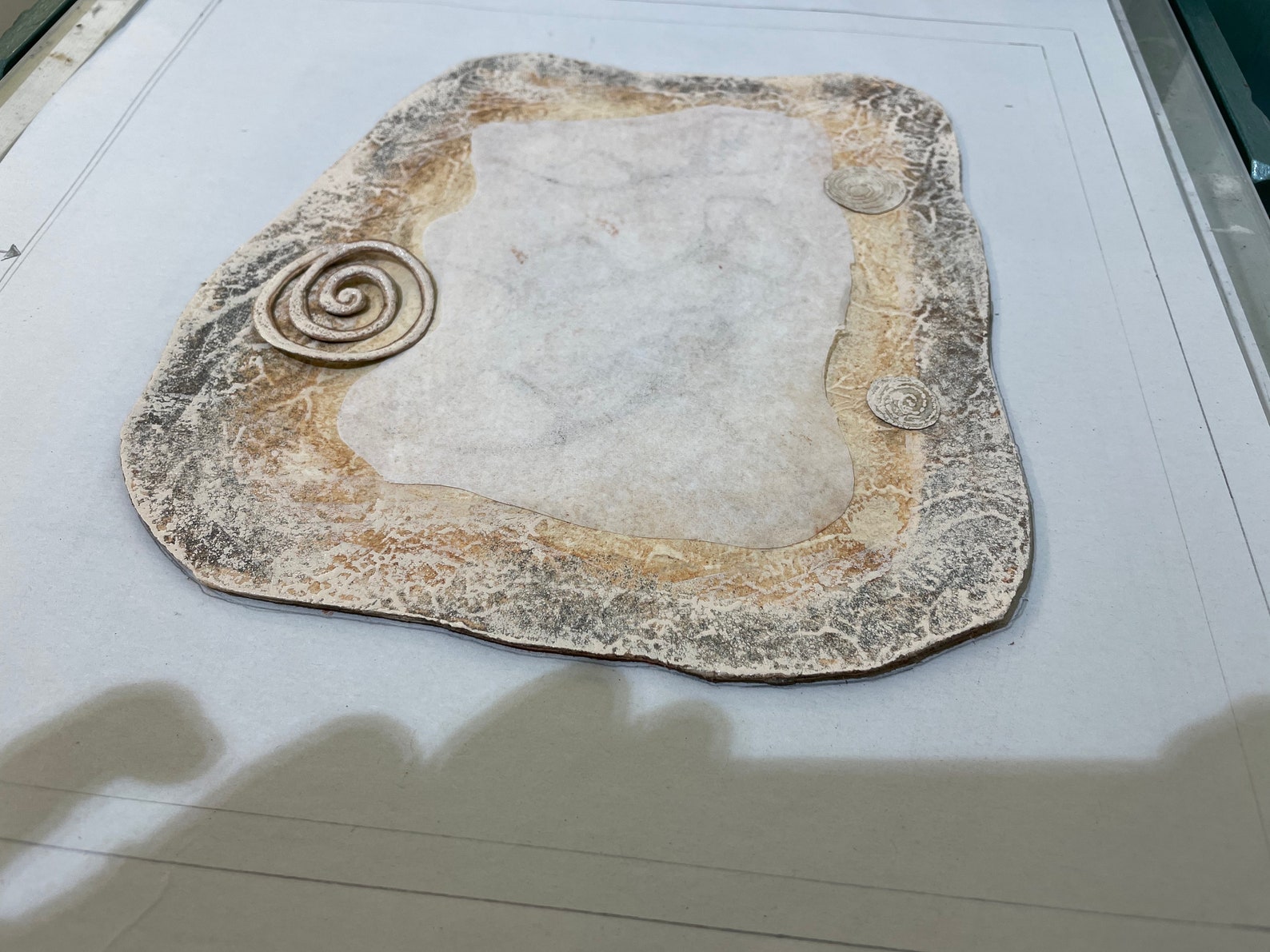 Dancing Figures 2 - Collagraph of Mysterious Figures, Like a Cave ...