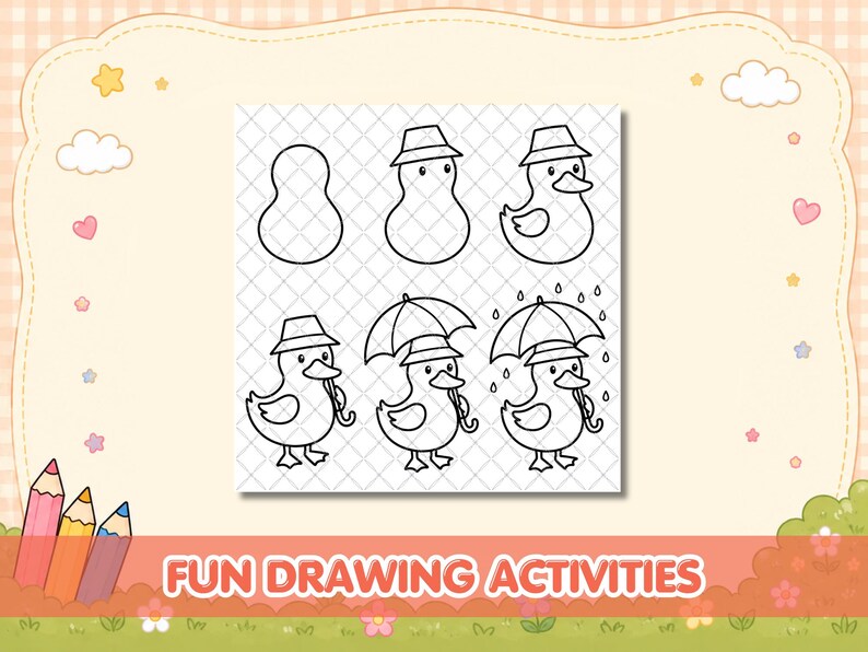 Farm Animal Drawing Book | Step-by-step Kawaii Art Tutorials (digital ...