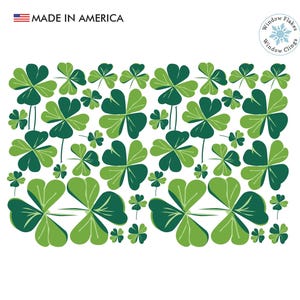 St. Patrick's Day Decoration Decals Shamrock Window Cling Borders, 4 ...