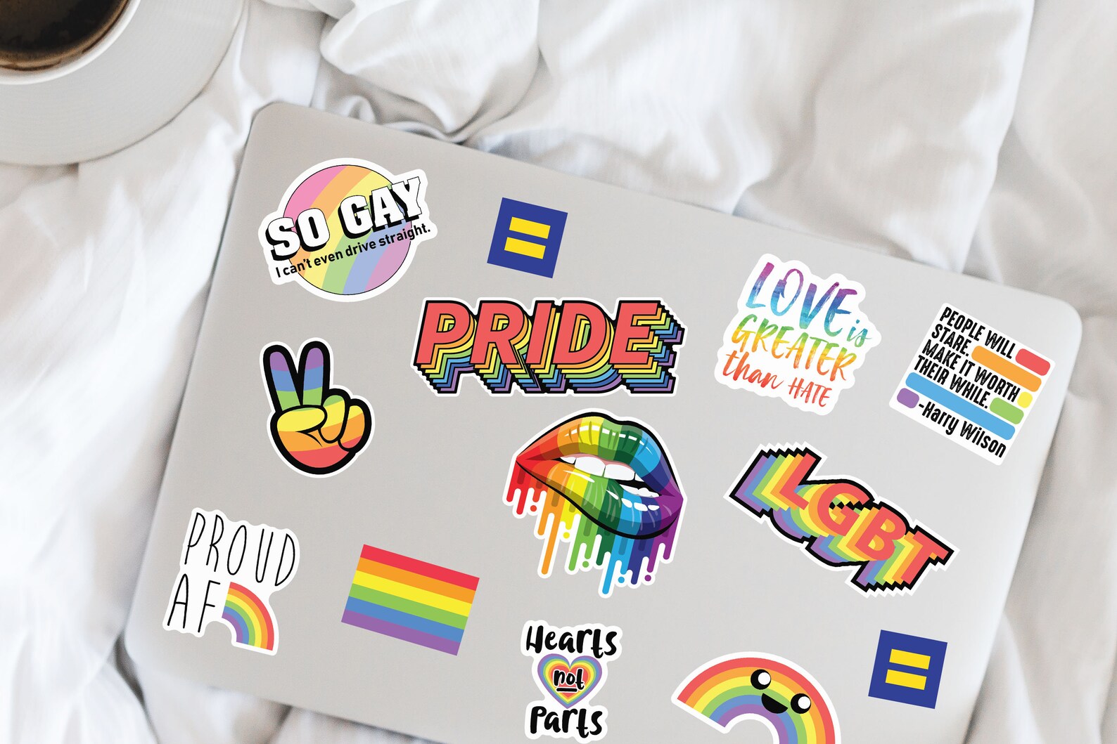 LGBTQ Pride Sticker Pack Gay Pride Accessories Including 12 | Etsy