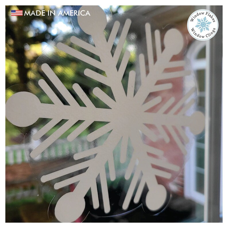 14 Big Snowflake Window Clings: Winter Christmas Decor (made in America ...