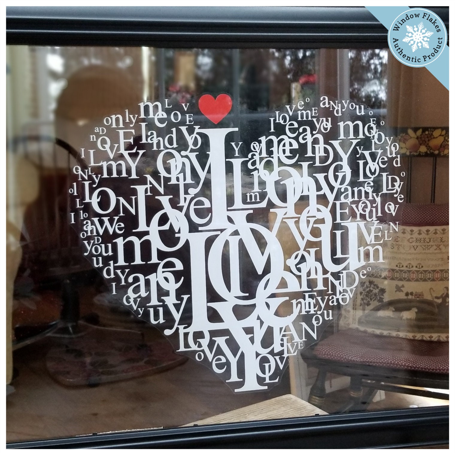 Valentine I Love We Love You Love Heart Window Cling - Etsy UK