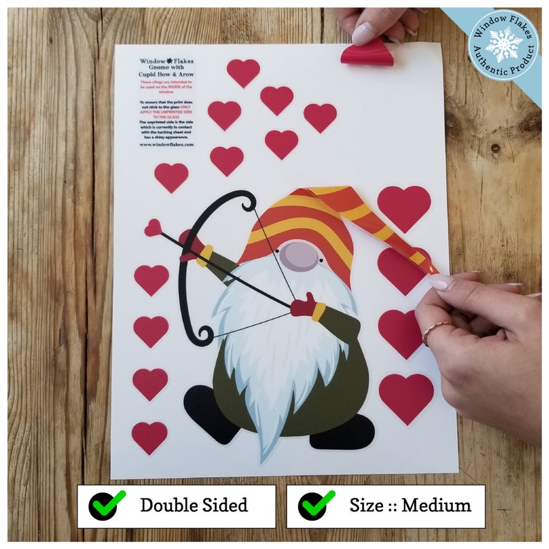 Valentine Gnome Window Cling Decorations Small & Medium - Etsy