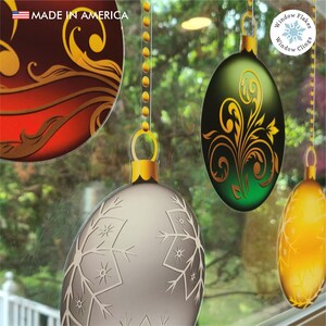Window Flakes Christmas Ornament Window Clings: Large, Colorful ...