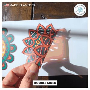 Mandala Sun Catchers Window Clings, Set of 10, 5" Stained Glass Decals ...