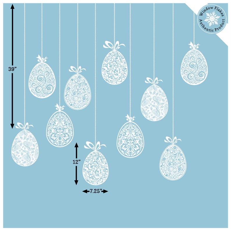 Hanging Easter Egg Window Clings | Etsy