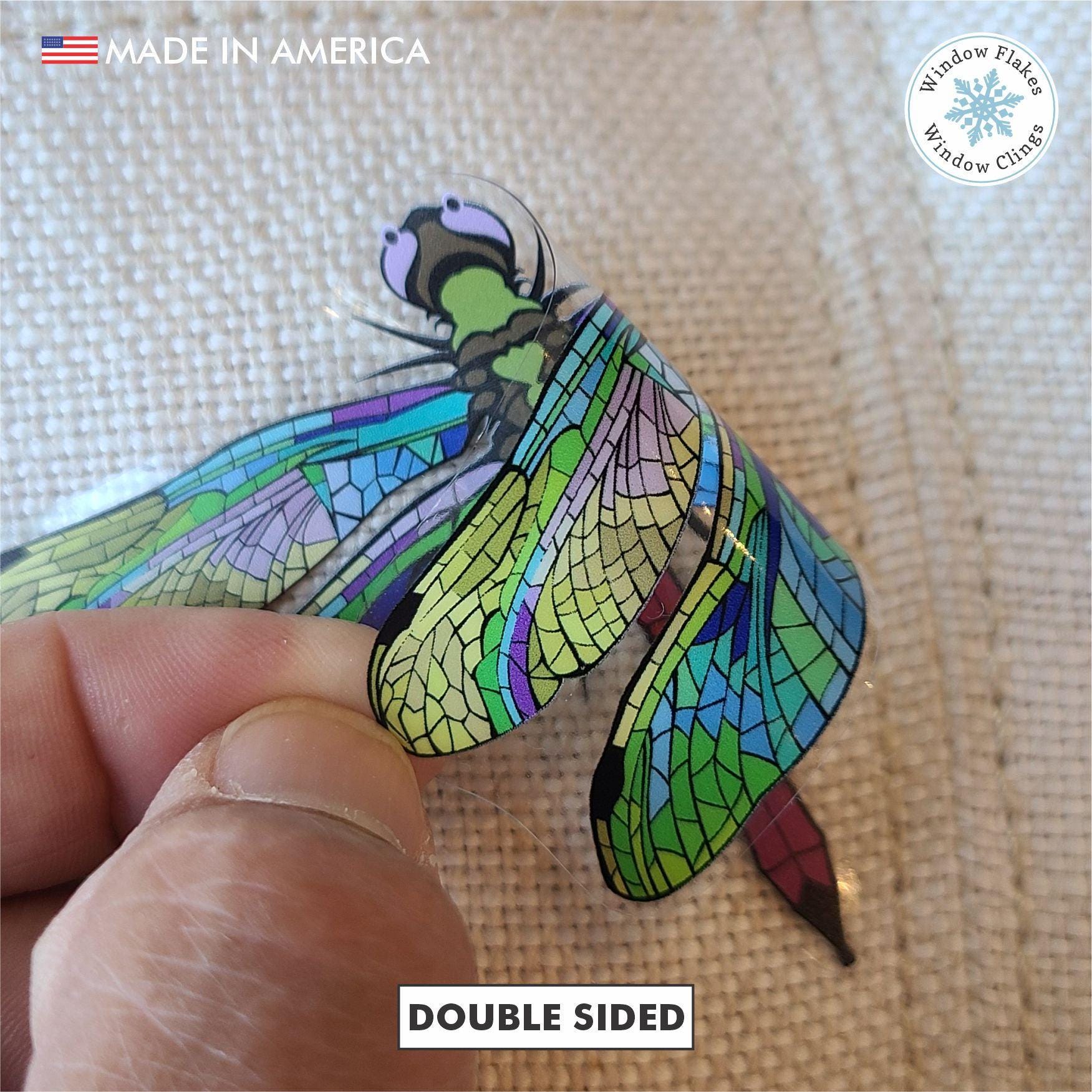 Dragonfly Window Cling Decals for Glass. Stopping Birds Hitting Glass ...