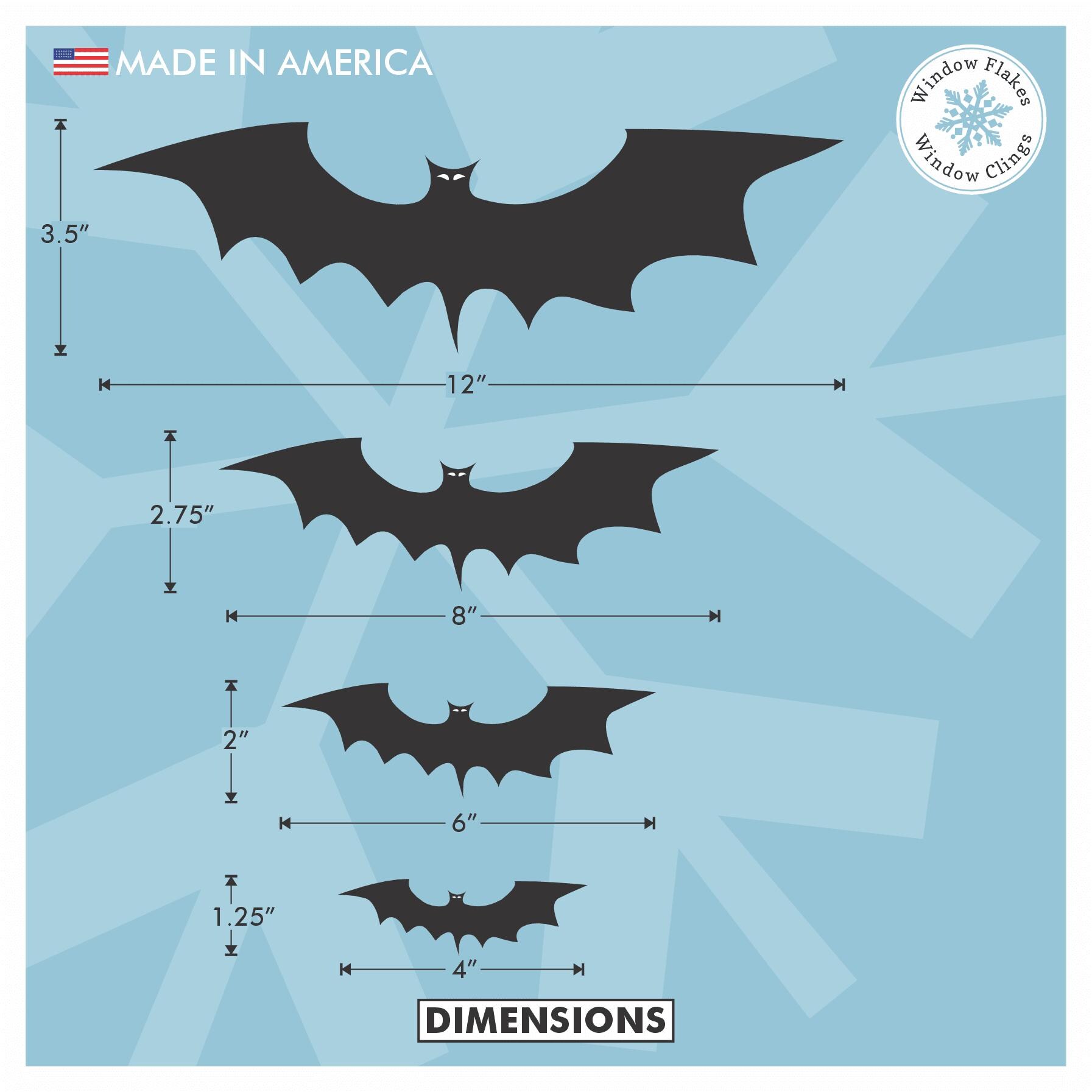 Halloween Bat Window Clings, Black Matte Vinyl Decals, Set of 16 - Etsy